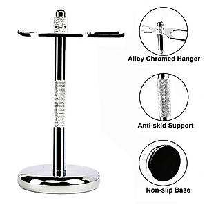 Makidar Premium Razor and Shaving Brush Stand Safety Razor Double-Sided Holder