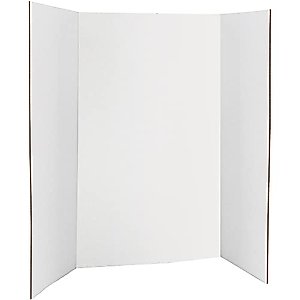 Trifold Poster Board 36" x 48" White Presentation Board Science Fair Display Boards - for School, Fun Projects and Business Presentations - by Emraw