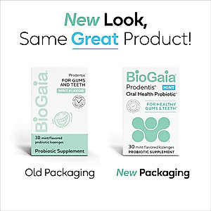 BioGaia Prodentis | Dental Probiotic Lozenges | Promotes Healthy Gums & Teeth | Defends Against Dental Problems | Replenishes Oral Microbiome | Improves Oral Health | Mint Flavor | 30 Day Supply