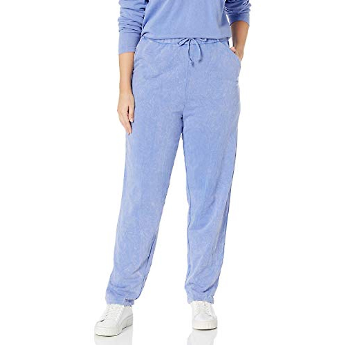 KENDALL + KYLIE Women's French Terry Jogger - Amazon Exclusive, Gaga Blue Mineral Wash, Large