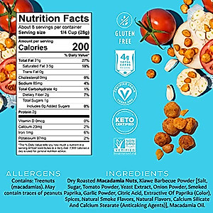 Mauna Loa Premium Roasted Macadamia Nuts, Kiawe Smoked BBQ Flavor,7 Oz Bag