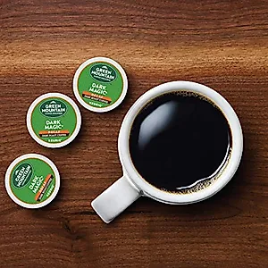 Green Mountain Coffee Roasters Dark Magic Decaf, Single-Serve Keurig K-Cup Pods, Dark Roast Coffee, 12 Count (Pack of 6)