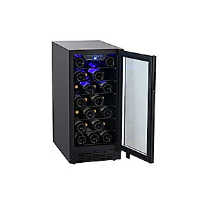 EdgeStar BWR301BL 15 Inch Wide 30 Bottle Built-In Wine Cooler with Slim Design