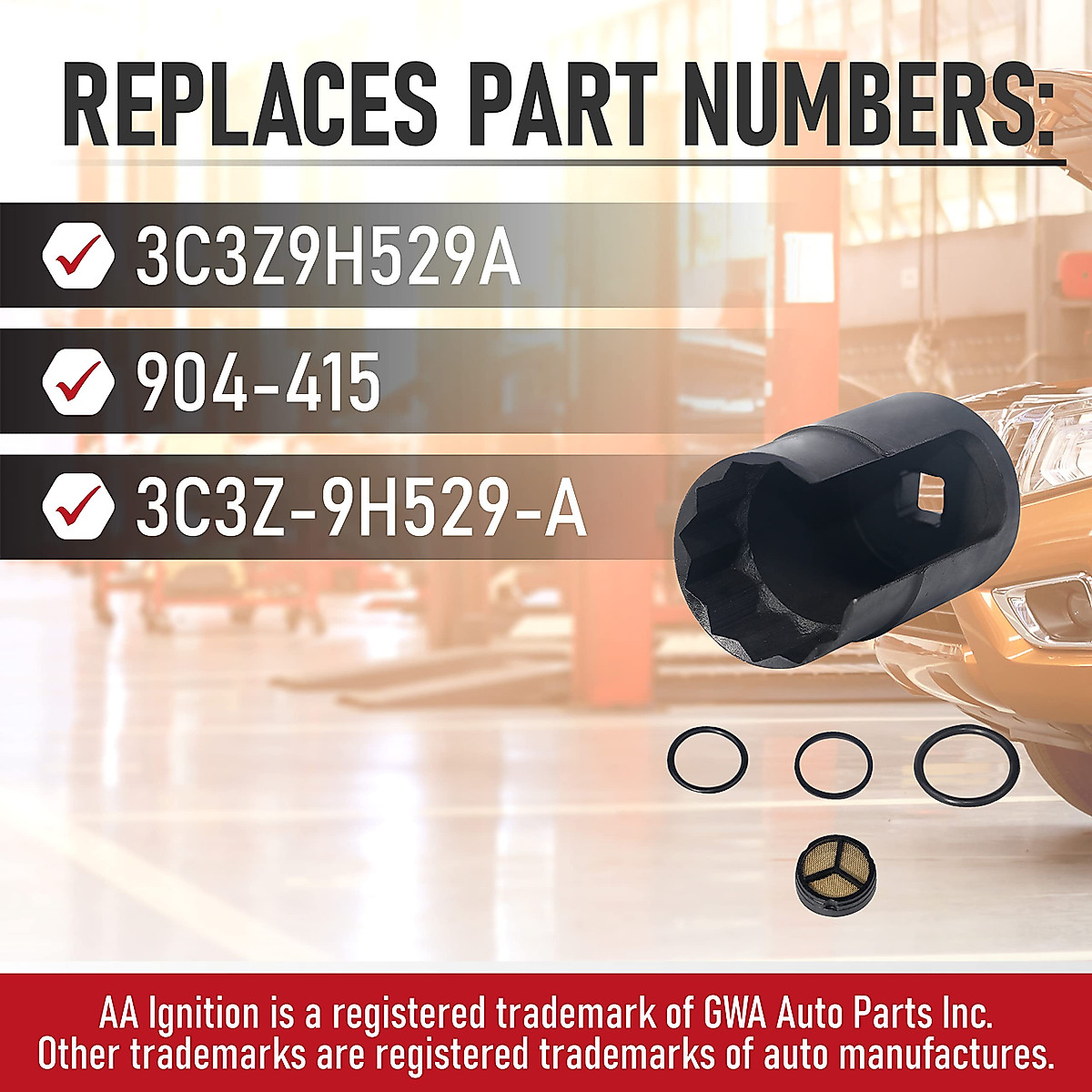 IPR Socket Tool Screen Kit - Compatible with Ford Powerstroke 6.0L Vehicles - F-250, F-350 Super Duty, Excursion, E-350 - Replaces 3C3Z9H529A, 904-415, 3C3Z-9H529-A, Injection Pressure Regulator