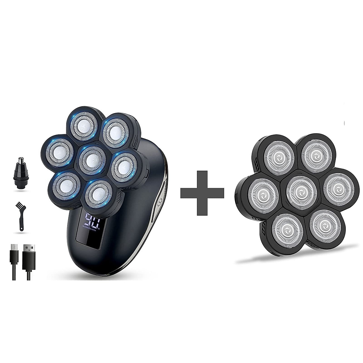 UPTARD Head Shavers for Bald Men+UPTARD 7D Blade Replacement Heads