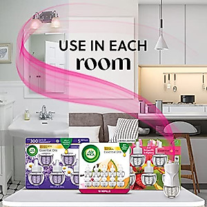 Air Wick Plug in Scented Oil Refill, 5 ct, Hibiscus and Blooming Orchids, Air Freshener, Essential Oils, Spring Collection