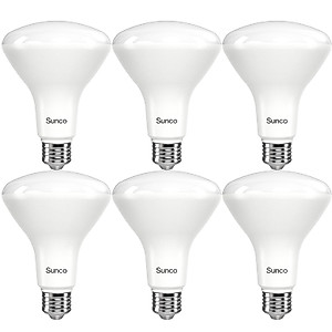 Sunco 6 Pack BR30 LED Bulbs, High Output 1200 Lumens, Indoor Flood Lights, 11W Equivalent 65W, 5000K Daylight, E26 Base, Interior Dimmable Recessed Can Light Bulbs