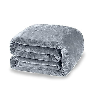 Weighted Blanket Twin Size 48''x72'' 12lbs Soft Minky Weighted Blankets for Adult All-Season with Premium Glass Beads for Sleep Partner (Dark Grey)