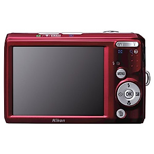 Nikon Coolpix L20 10MP Digital Camera with 3.6 Optical Zoom and 3 inch LCD, (Deep Red)
