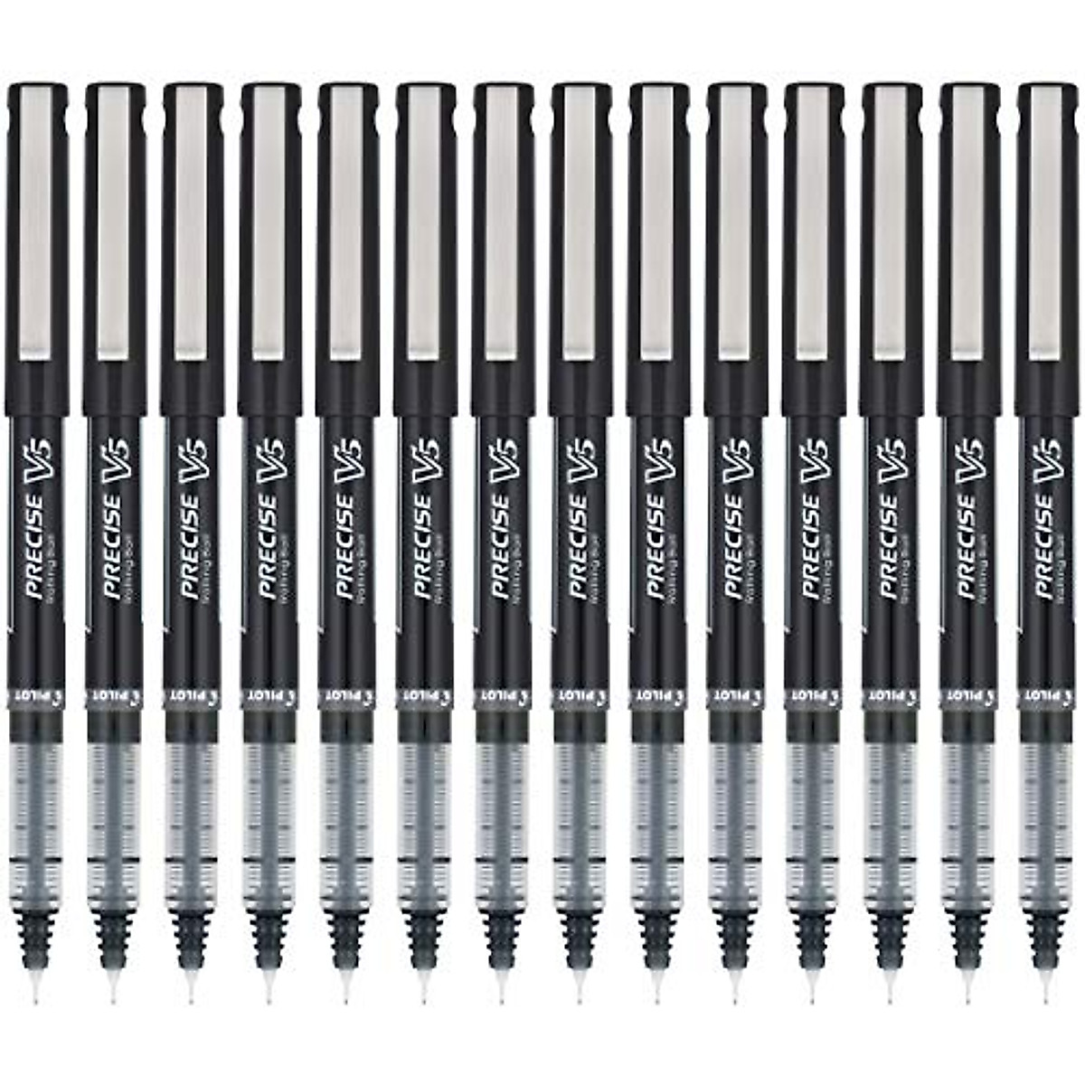 PILOT Precise V5 Stick Liquid Ink Rolling Ball Stick Pens, Extra Fine Point (0.5mm) Black, 14-Pack (15403)