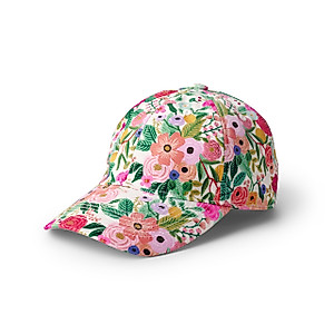 RIFLE PAPER CO. Garden Party Women's Baseball Hat | Classic Six-Panel Floral Print Cap with Adjustable Strap, Made from 100% Cotton, One Size Fits All