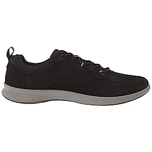 ECCO Men's Exceed Walking Sneaker Hiking Shoe, Black/Black Nubuck, 12-12.5