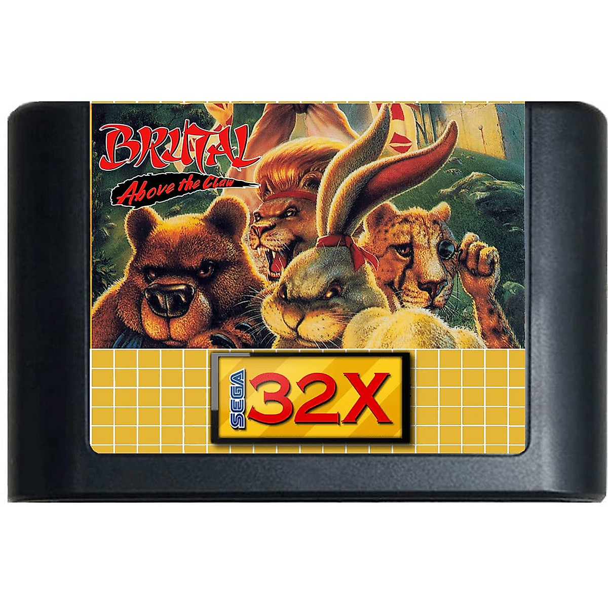 Brutal Unleashed: Above the Claw (Sega Genesis 32X) – Reproduction Video Game Cartridge