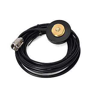UAYESOK Mini NMO Mount Magnetic Base W/5M Low Loss Coax Cable for NMO Mobile Antennas