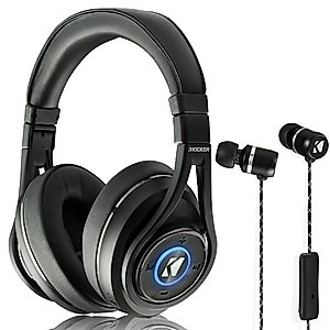 KICKER CushNC Bluetooth Noise Cancelling Headphones Stereo Earbud, Headphone and Earbud Listening Package
