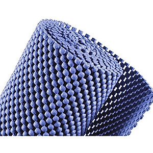 Shelf and Drawer Liner 12" X6.5’ Grid Pattern PVC Non-Adhesive Grip Liner for Kitchen Cabinets,Shelves,Storage, Kitchen and Desks (Blue)