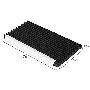 HOXHA Air Conditioner Foam Insulation Window Kit 2 Pack, AC Side Panels Kits, Air Conditioner Accessories Seal, 17 inch×9 inch ×7/8 inch (Black)