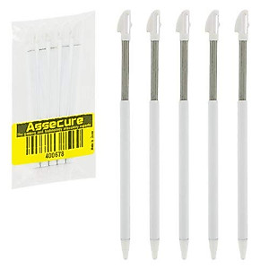 Assecure Metal Extendable Stylus for Nintendo 3DS XL - 5 Pack White | ZedLabz