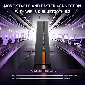 ACEMAGIC Mini PC i7-11800H(8C/16T, up to 4.6 GHz) Mini Computers, 16GB DDR4 512G NvMe SSD, Mini Desktop Computer Small PC Support 4K UHD Triple Display/WiFi 6/BT5.2 for Business/HTPC