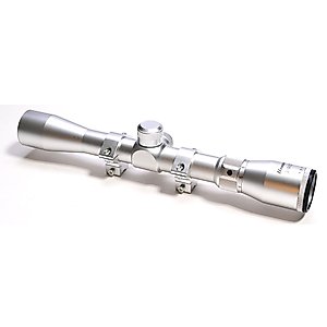 Hammers Stainless Silver Rifle Scope 3-9x32 for 10/22 597SS Model 60 795 XT 22 Auto with Matching 3/8 Tip Off Dovetail Scope Rings
