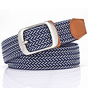 XZQTIVE Braided Belt Stretch Belt for Men and Women Multicolored Woven Golf Belt Elastic Jean Belts