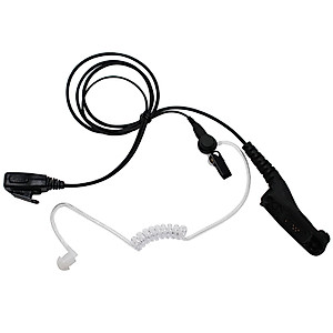 FBI Earpiece with Push to Talk (PTT) Microphone Replacement for Motorola - Compatible with Motorola APX 6000, Motorola APX 7000, Motorola XPR 6550, Motorola XPR 7550, Motorola APX 4000