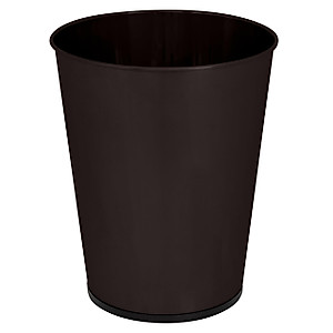 Bath Bliss 5 Liter Small Wastebasket | 2 Pack | Round Open Top | Trash Can | Bathroom | Bedroom | Kitchen | Office | Dorm | Disposal Waste Bin | Garbage | Oil Rubbed Bronze