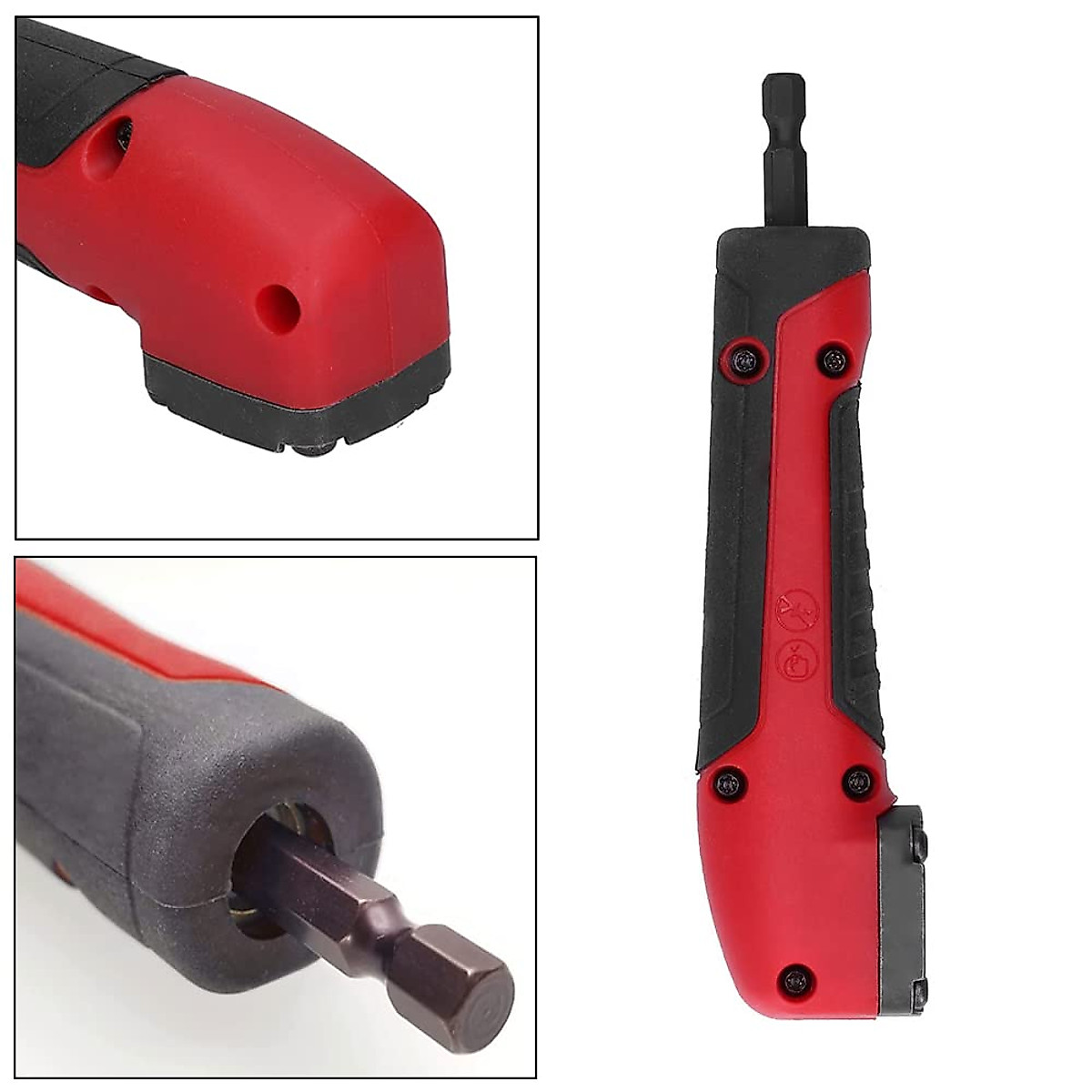 SeonFook Right Angle Drill Attachment 90 Degree Corner Device Drill Adapter Impact Driver Socket Screwdriver Extension Drill Bit Holder for Drilling or Driving in Tight Spaces