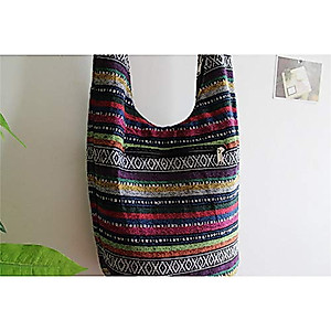 MOLLYGAN Women's Folk Style Canvas Sling Shoulder Bag Crossbody Bag Hobo (Color 4)