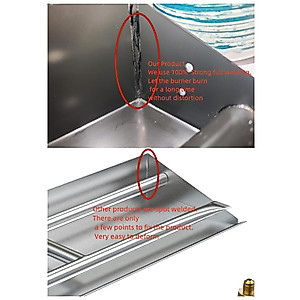 Americangaslos 18"-24" Burner Pan for Gas Fireplace Gas Fireplace Burner Gas fire pits Gas Logs Propane Burner (18 Inch Two Pipe)