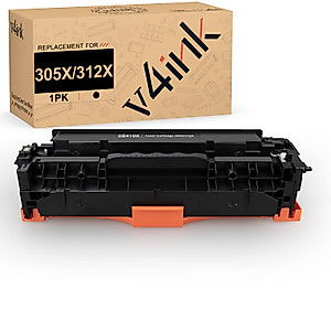 v4ink Remanufactured Toner Cartridge Replacement for HP 305X 305A CE410X CE410A Toner High Yield Black Ink for HP Pro 400 MFP M475dn M475dw M451nw M451dn M451dw PRO 300 M375nw M351 Printer