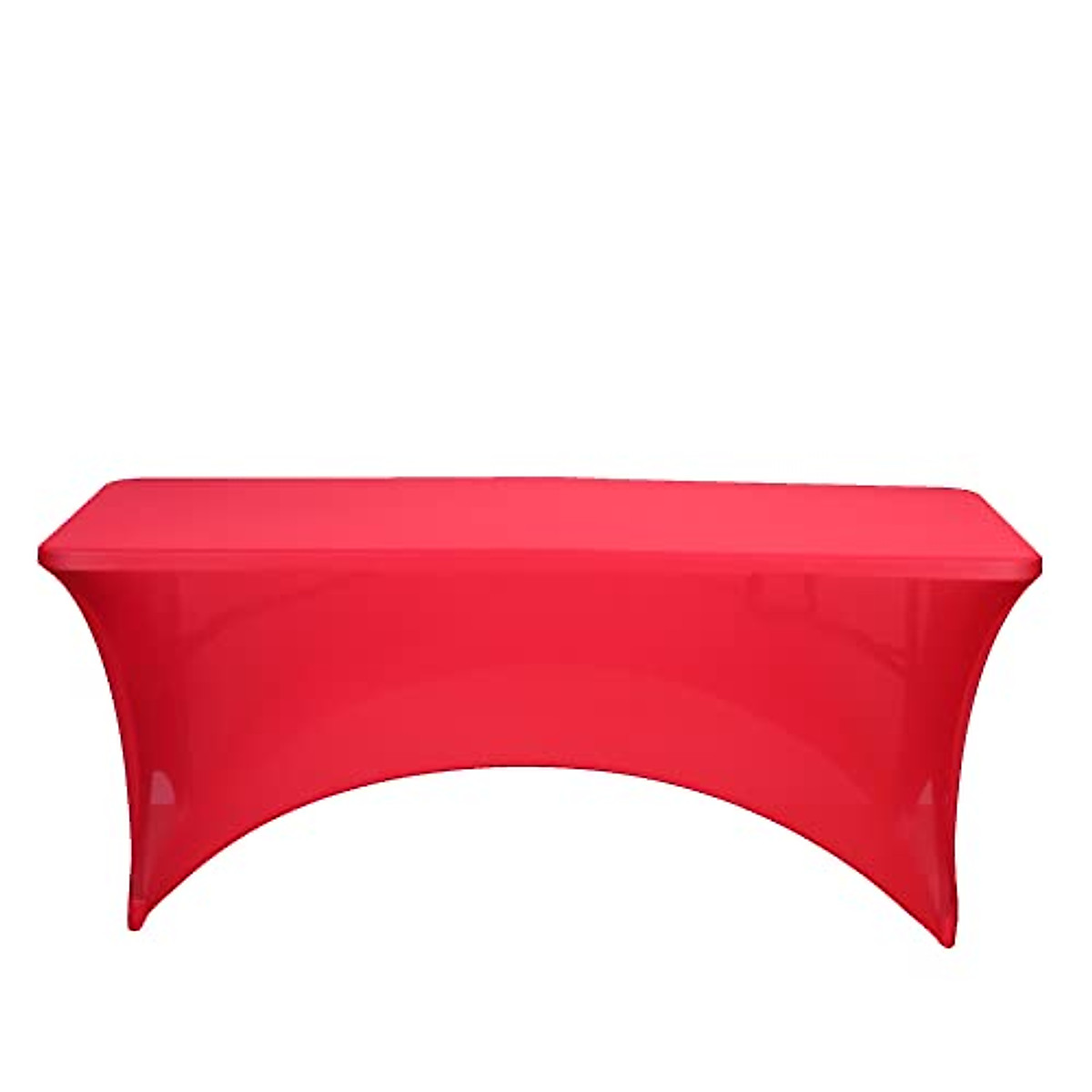 Craft And Party, Fitted Spandex Tablecover in Rectangular for Home, Party, Wedding or Restaurant Use (4 FT, Red)