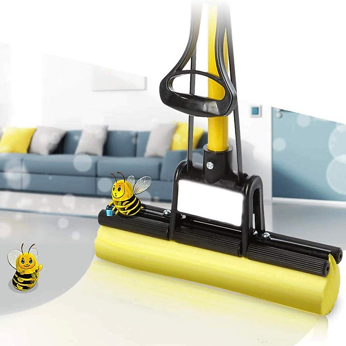 Yellow Home Kitchen PVA Sponge Mop Super Absorbent PVA Foam Sponge Mop All Purpose Floor Cleaner