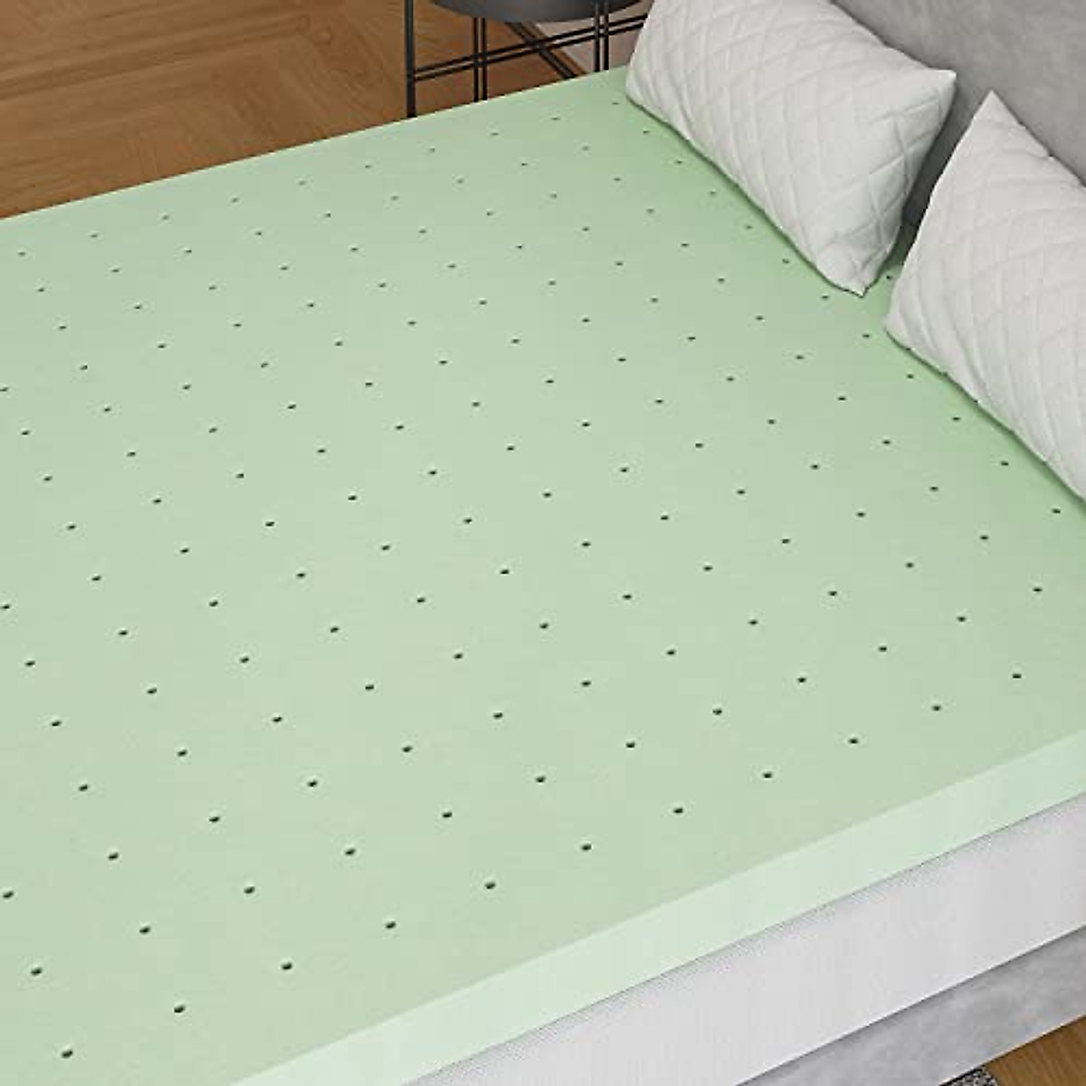 Novilla 2 Inch Mattress Topper King, Ventilated Memory Foam Mattress Topper with Gel Infusion for Comfort & Cooling Sleep, Ultra Soft King Size Mattress Topper- Ergonomic Design & Skin-Friendly