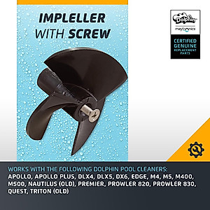 Dolphin Genuine Replacement Part - Impeller with Screw (Black) - 9995266-R1