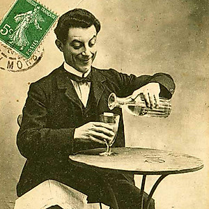 ALANDIA Original Absinthe Glasses Set of 4 | With Reservoir | Mouthblown Glass (not pressed)