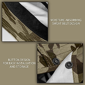 Sun Blocker Hats Outdoor Sun Protection Fishing Cap with Neck Flap Large Brim Outdoor Hat (Khaki camo)