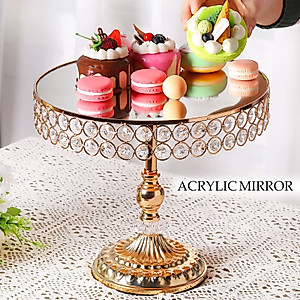 6 Pieces Gold Cake Stand Gold Round Dessert Stands Dessert Table Display Cupcake Display Stands Cake Pedestal Holder for Baby Shower Wedding Birthday Celebration Party Home Decor