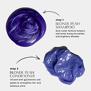privé blonde rush conditioner blue-violet conditioner/tones & brightens natural or bleached blondes & highlighted brunettes/strengthens damaged hair 237ml / 8oz