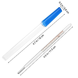 MAGICLULU 1Pc Glass Oral Temperature Adult Free Clinic Armpit Fast Reading Fever Indicator(Single Scale)…