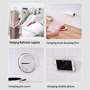 Elegana Adhesive Hooks for Hanging 24 Pack,Heavy Duty Wall Hooks 33 lbs 304 Stainless Steel Self Adhesive Sticky Hooks Waterproof Bathroom Hooks Transparent Sticky Hooks for Kitchen Glass Door