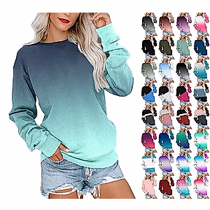 Navy Blue Sweatshirt Women's Graphic T-Shirts Hawaii Shirts for Women Hot Pink Bodysuit Women Work Tops American Flag Sweater Sporty Dresses for Women Exercise Clothes for Women(A-Blue,Medium)