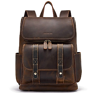 BOSTANTEN Leather Backpack for Men bundle Mens Belts
