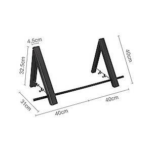 Clothes Airer Folding Drying Rack Portable Folding Clothes Hanger Hotel Wall-Mounted Bathroom Drying Rack Household Retractable Invisible Clothes Rail Drying Rack (Color : Black Single)