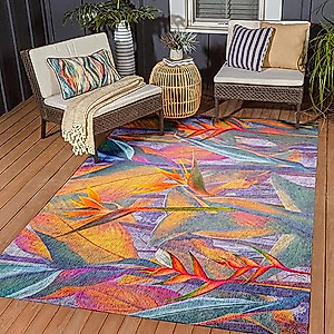 Dalyn Rugs Indoor/Outdoor Tropics TC14 Multi Washable 8' x 10' Rug