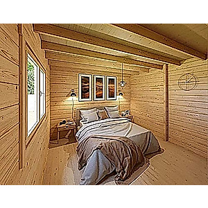 Allwood Avalon Cabin Kit | 540 SQF + Loft (Double Glass Windows and Doors)