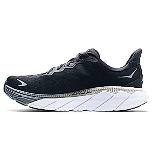 HOKA ONE ONE Women's Running Shoes, Black White, 10.5 US