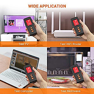 NOPWOK EMF Meter Rechargeable Electromagnetic Field Radiation Detector Handheld Digital LCD EMF Reader Temperature Measure, Tester for Home Inspections, Outdoor and Ghost Hunting