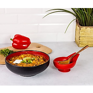 Spoon Buddy - Utensil Rest/Holder - Suction Cup Attaches to Pot Lid on Stove - Holds Spoons, Ladles, Spatulas - Kitchen Cooking without Mess on Counter or Stovetop - 2 pack Red