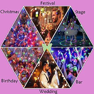 Disco Ball DJ Party Lights, Sound Activated Disco Lights with Remote Control 7 Colors RGB Projection Effects for Party Holiday KTV Bar Wedding Christmas Karaoke DJ Club